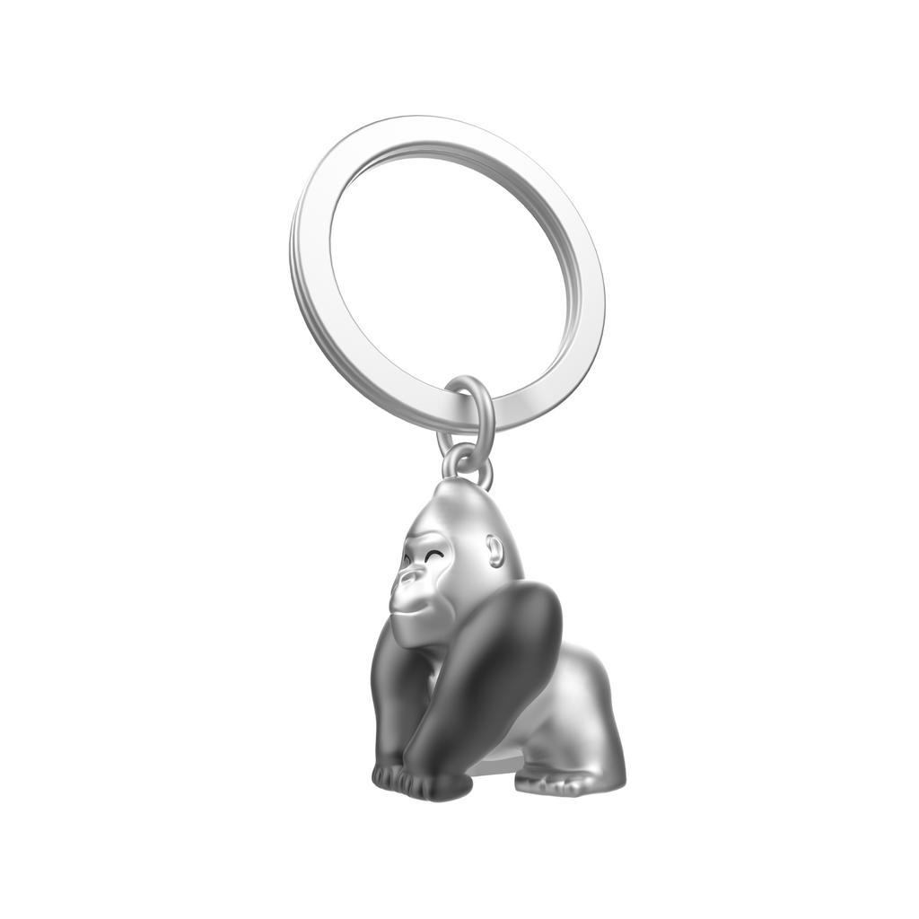Buy Metalmorphose Gorilla Keyring | Matt Black & Chrome | About Living
