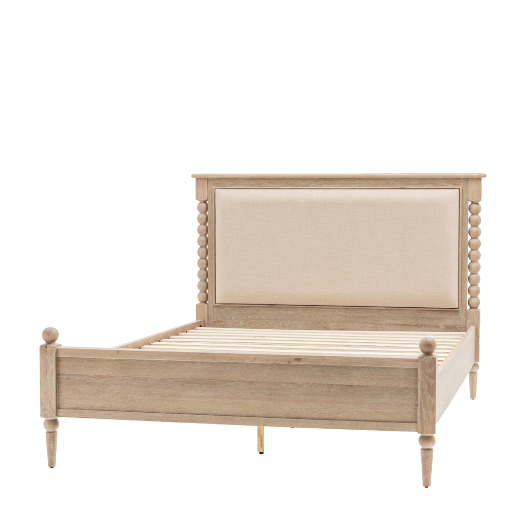 Gallery | Artisan Bobbin Bed Frame - Limewashed Oak (King) – About Living