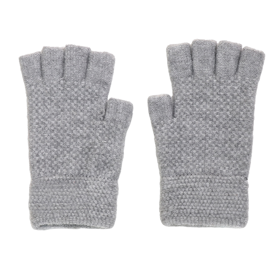ADORE Women's Knitted Fingerless Gloves - Grey | About Living