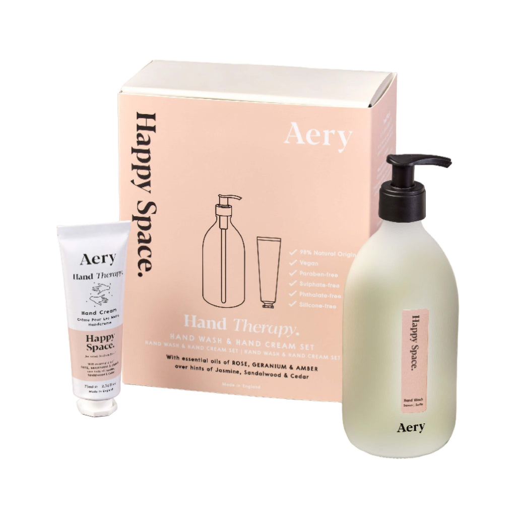 Aery Living Happy Space Hand Therapy Set - Rose, Geranium & Amber ...