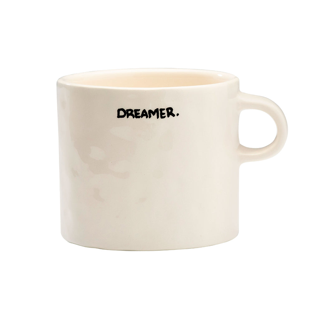 Anna + Nina | 'Dreamer' Ceramic Mug - White – About Living