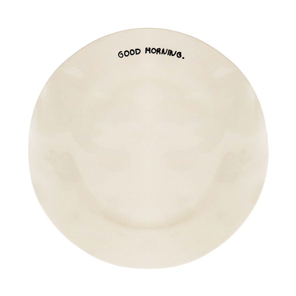 Anna + Nina | 'Good Morning' Breakfast Plate - White – About Living