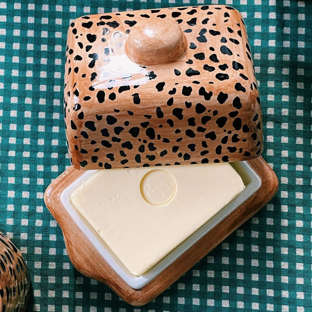 Anna + Nina | Leopard Print Butter Dish – About Living