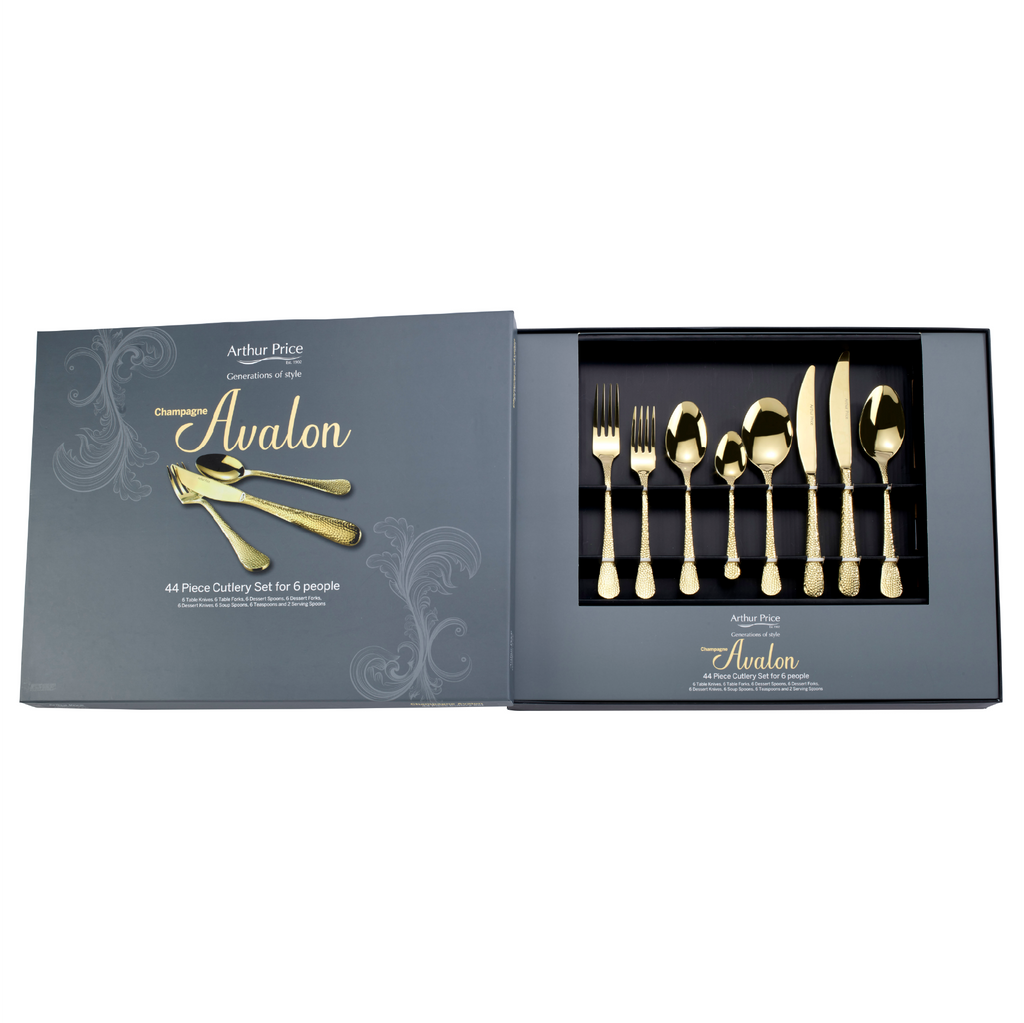 Arthur Price | Champagne Avalon Cutlery Box Set - 44 Piece – About Living