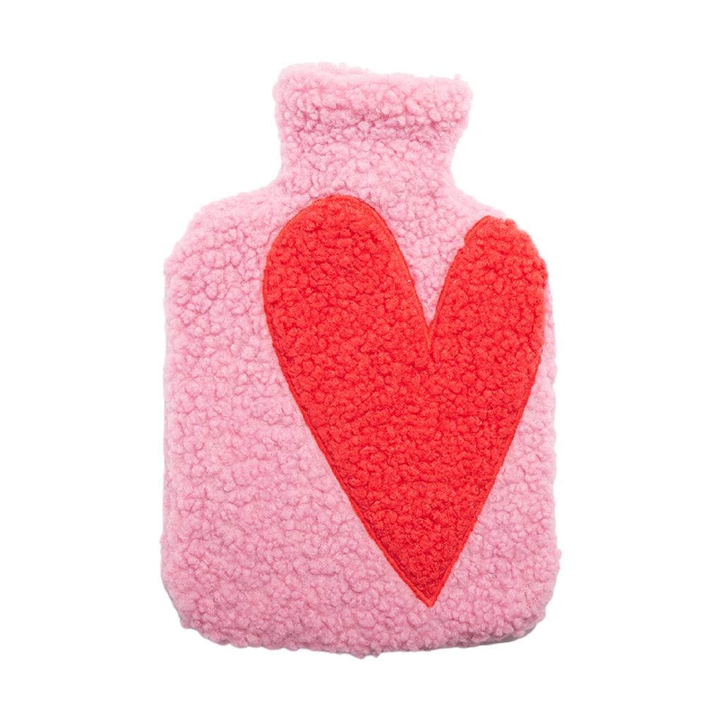 Caroline Gardner | Borg Heart Hot Water Bottle (Pink & Red) – About Living
