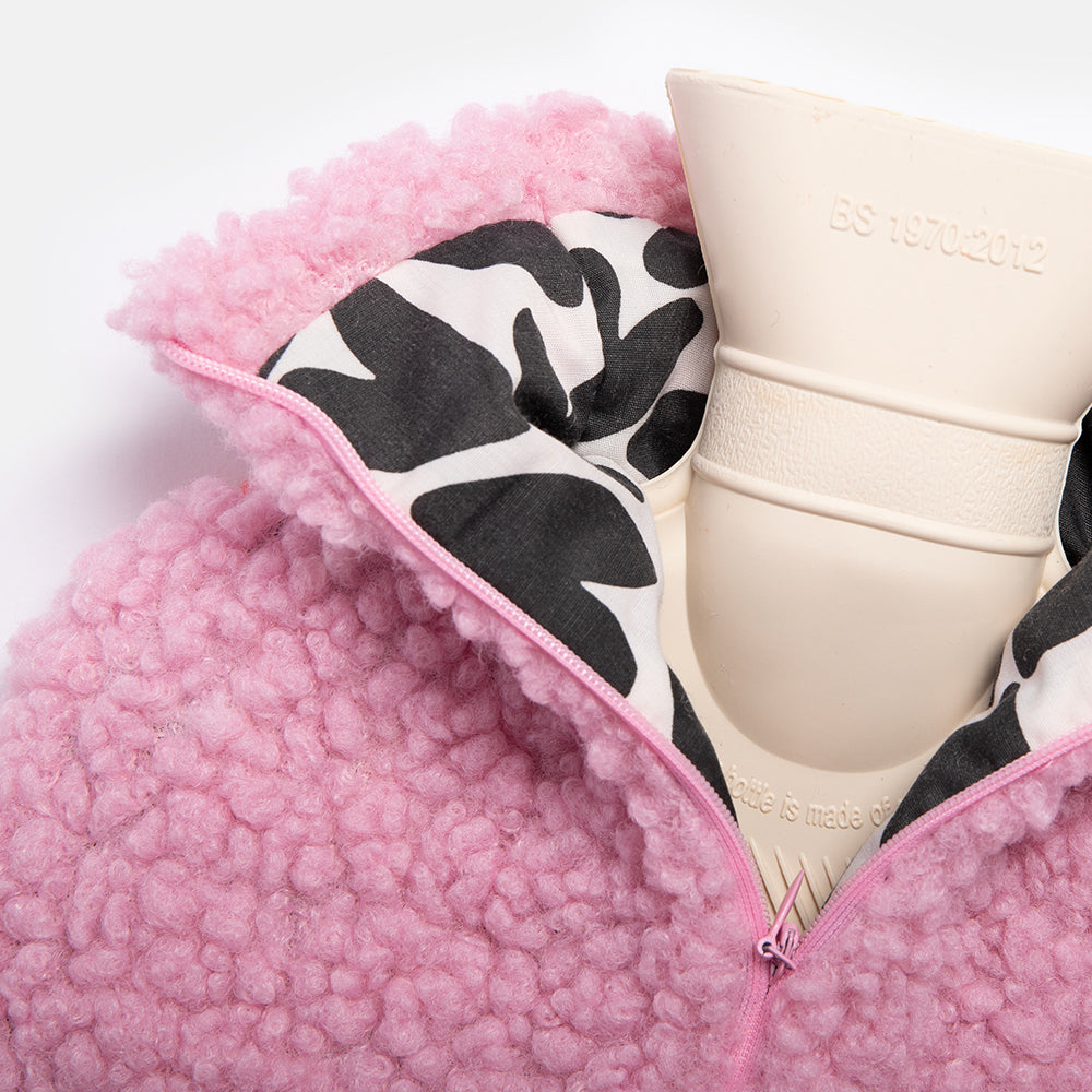 Caroline Gardner | Borg Heart Hot Water Bottle (Pink & Red) – About Living