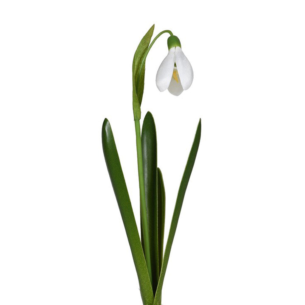 CHRISTMAS by AL |Faux Snowdrop Bulb in Ceramic Pot (12cm) – About Living
