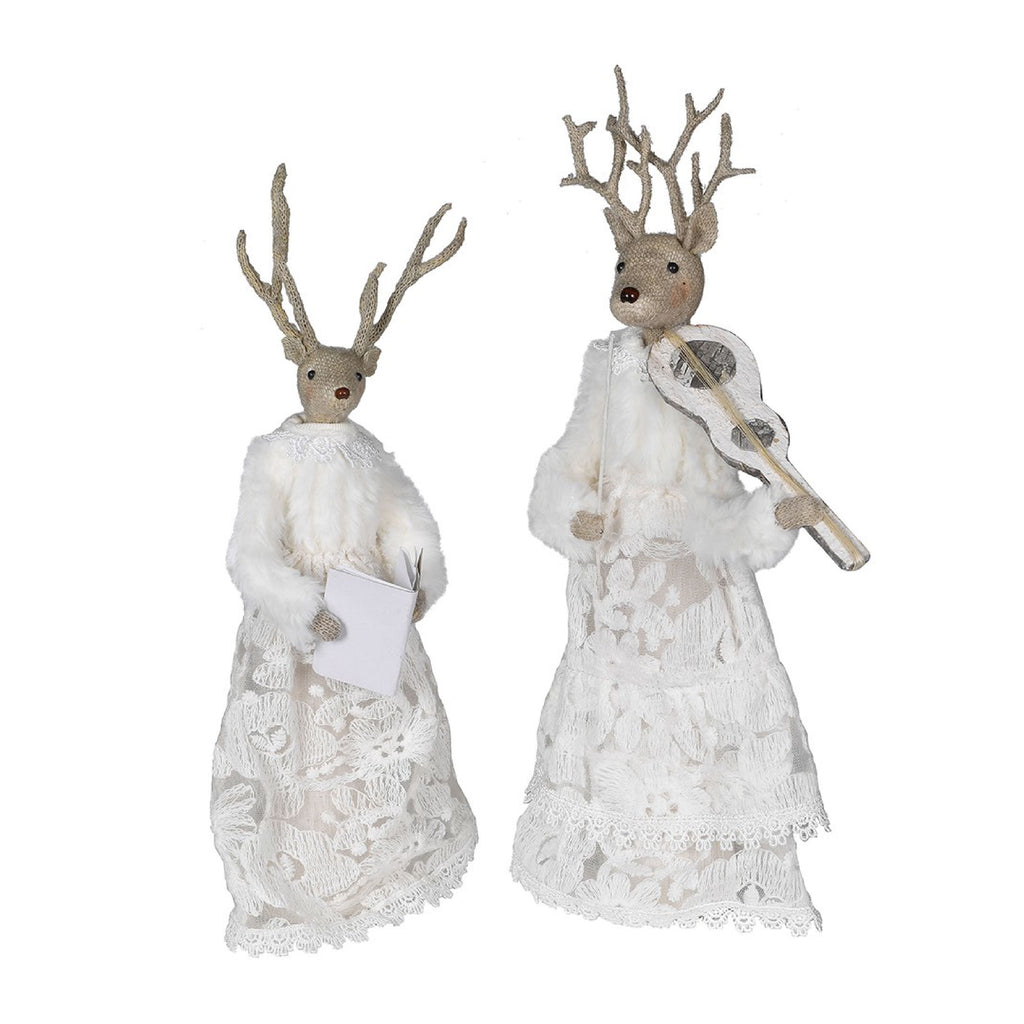 CHRISTMAS by AL | Festive Reindeer Choir Decorations (Set of 2) – About ...
