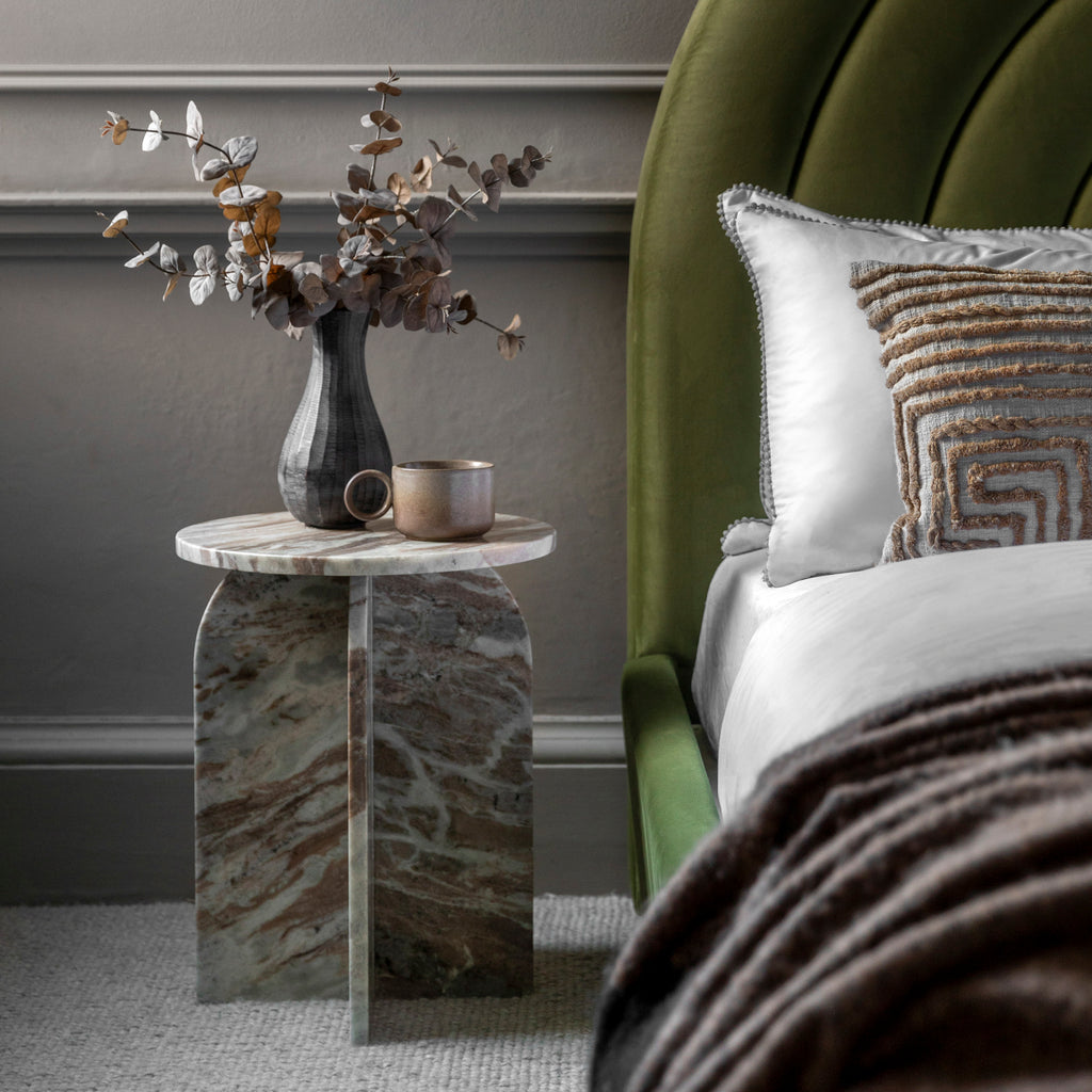 Designed by Gallery | Amalfi Side Table - Natural Marble – About Living