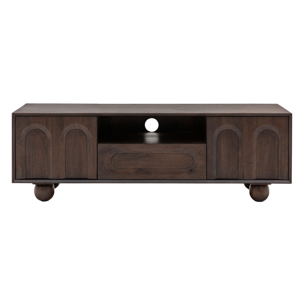 Designed by Gallery | Arc Retro Media Unit - Walnut Mango Wood – About ...