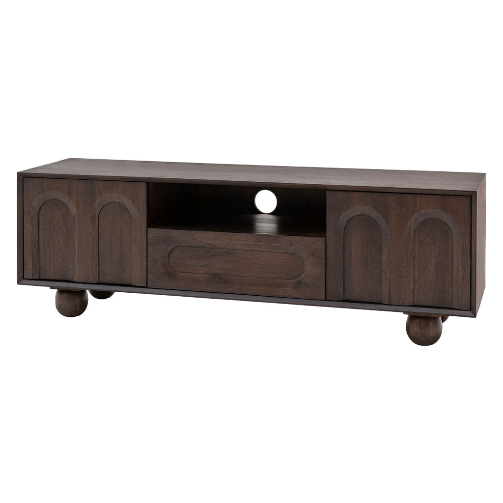 Designed by Gallery | Arc Retro Media Unit - Walnut Mango Wood – About ...