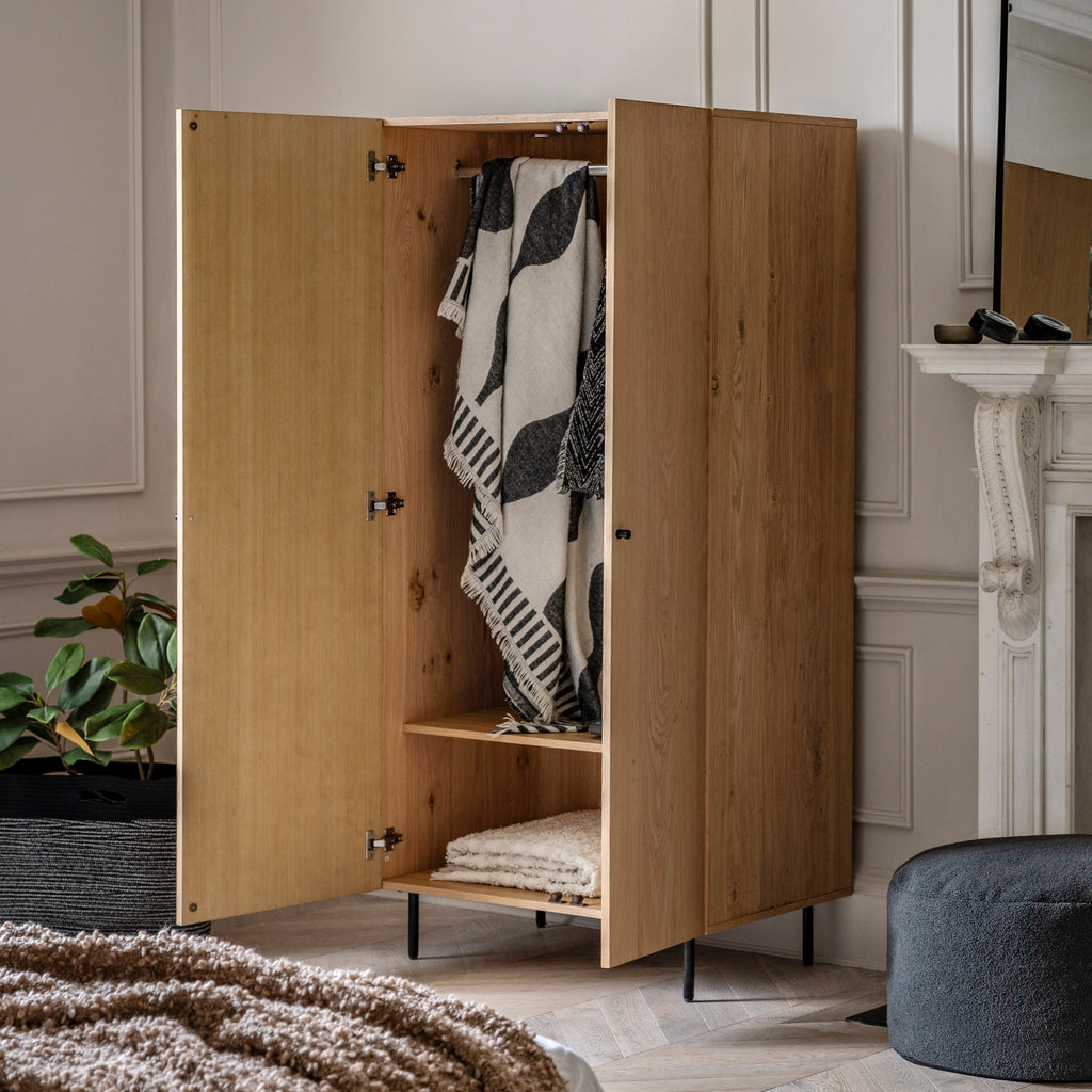 Designed by Gallery | Ashdown Rustic 2 Door Wardrobe - Natural – About ...