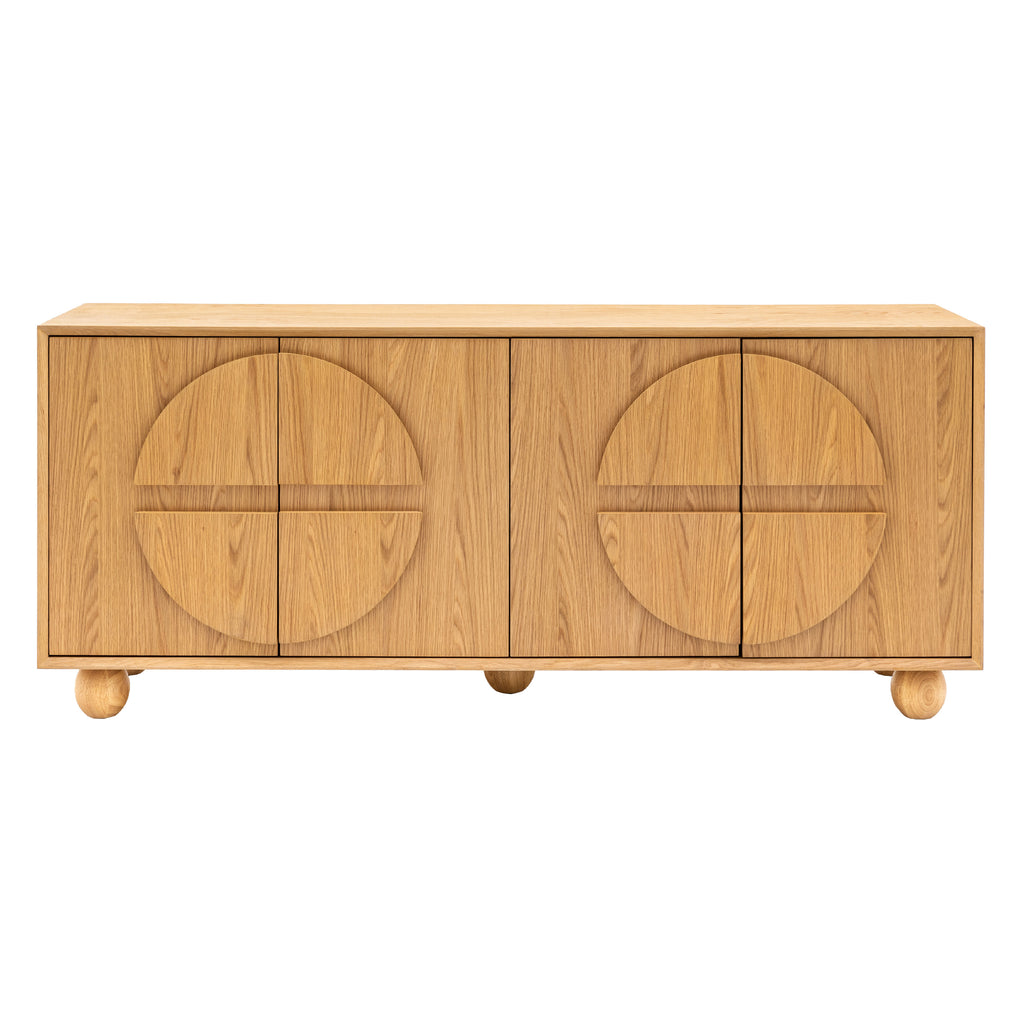 Designed by Gallery | Geo Retro 4 Door Sideboard - Natural – About Living