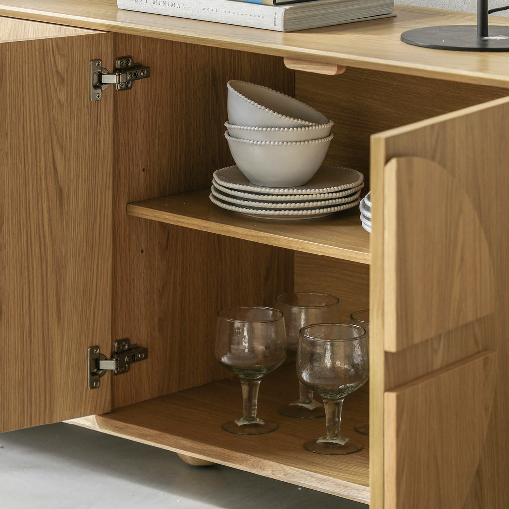 Designed by Gallery | Geo Retro 4 Door Sideboard - Natural – About Living