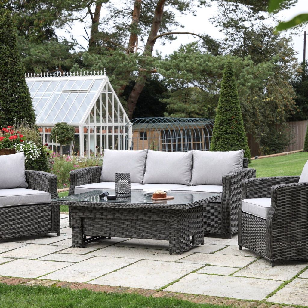 Designed by Gallery | Outdoor Sovera 3 Seat Dining Set with Rising ...