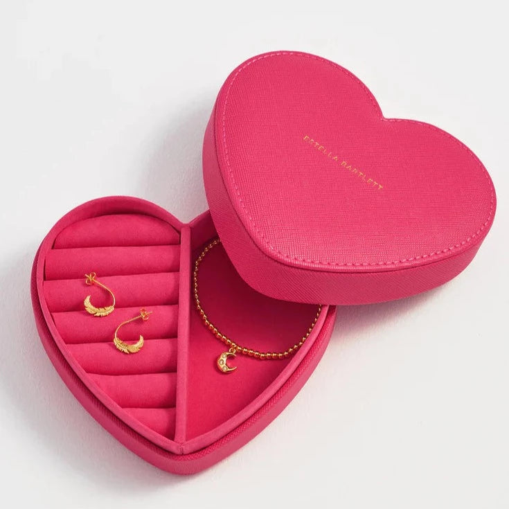 Estella Bartlett Heart Jewellery Box - Hot Pink | About Living