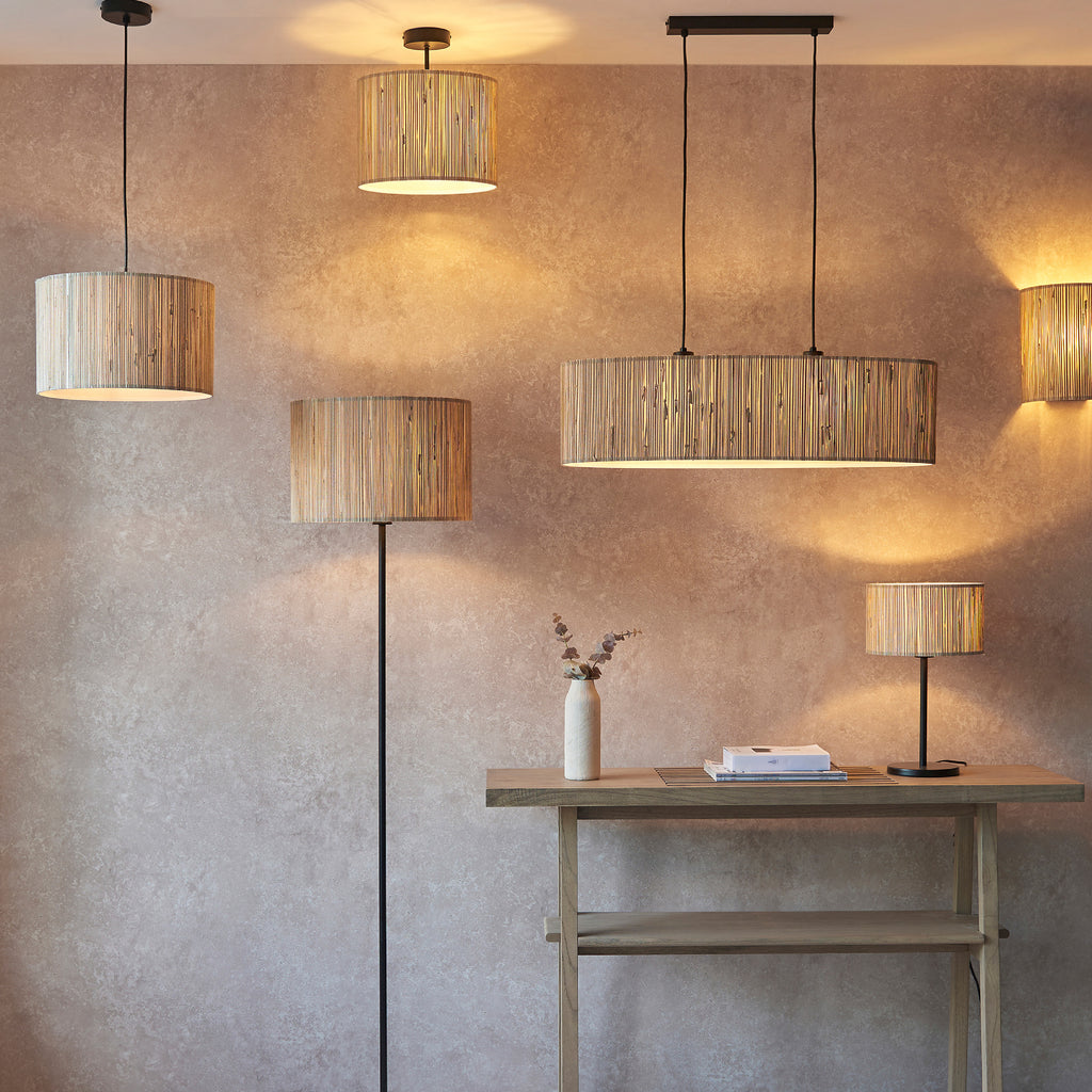 Gallery | Longshore Seagrass Ceiling Light - Black/Natural – About Living