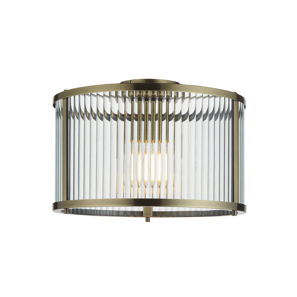 Gallery | Ridgeton 1 Bulb Ceiling Light - Antique Brass – About Living