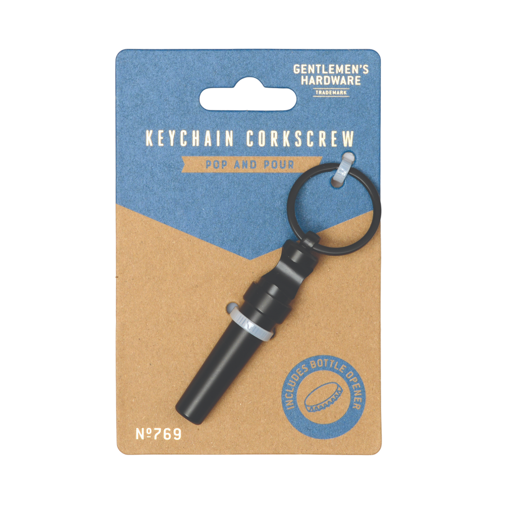 Gentlemens Hardware Mini Keychain Corkscrew | About Living