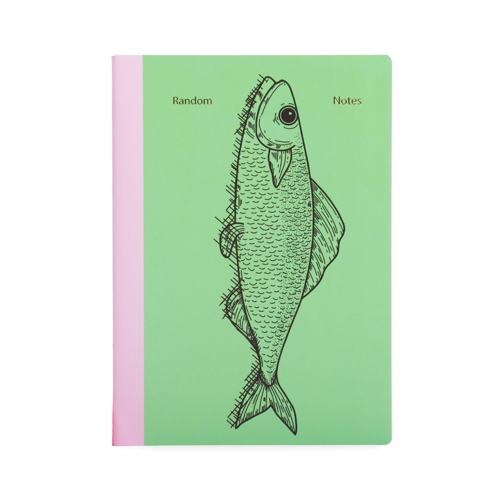 Helio Ferretti | A5 Lined 'Random Notes' Pisces Notebook - Green ...