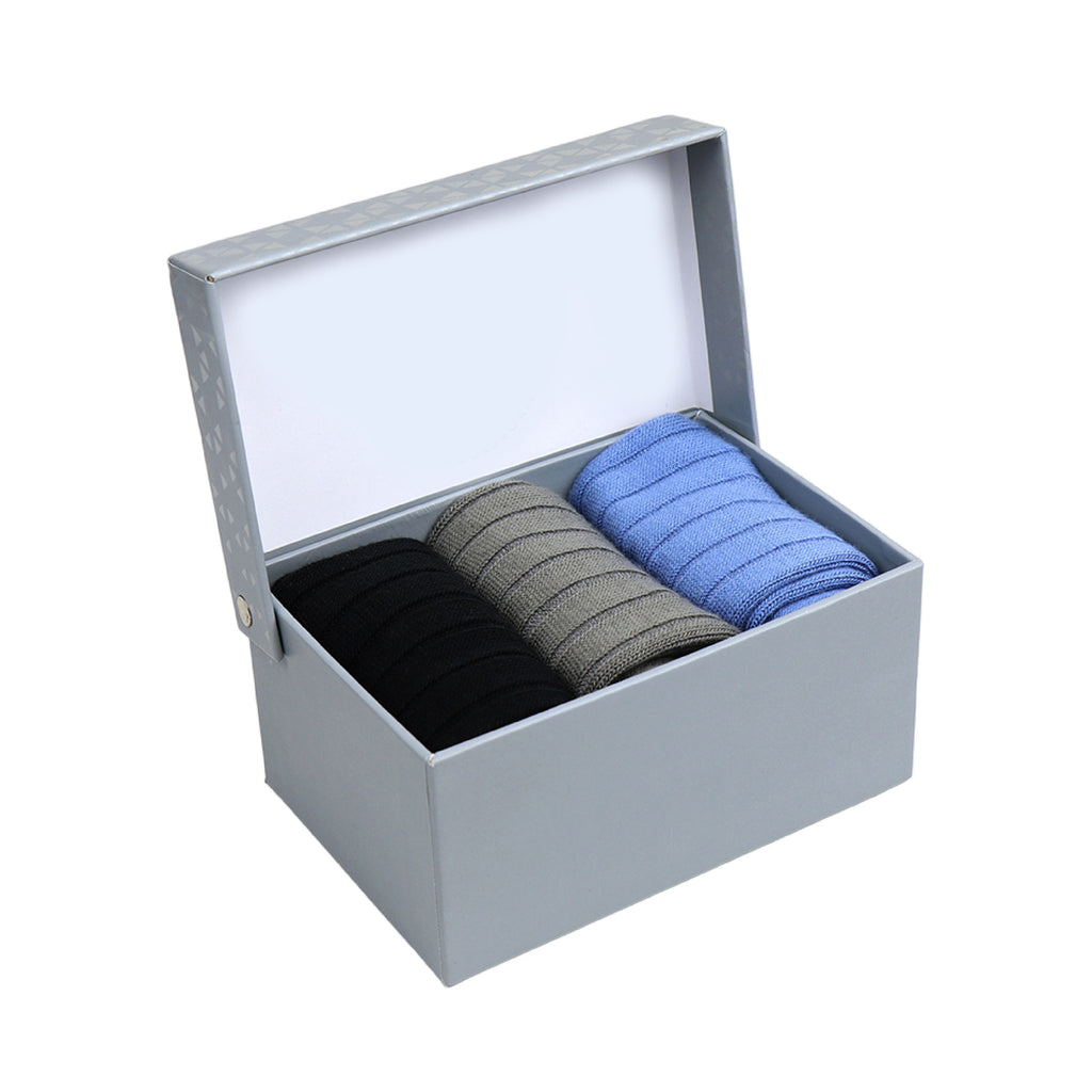 Men's Sock Box | Blue Mix | Set of 3 – About Living