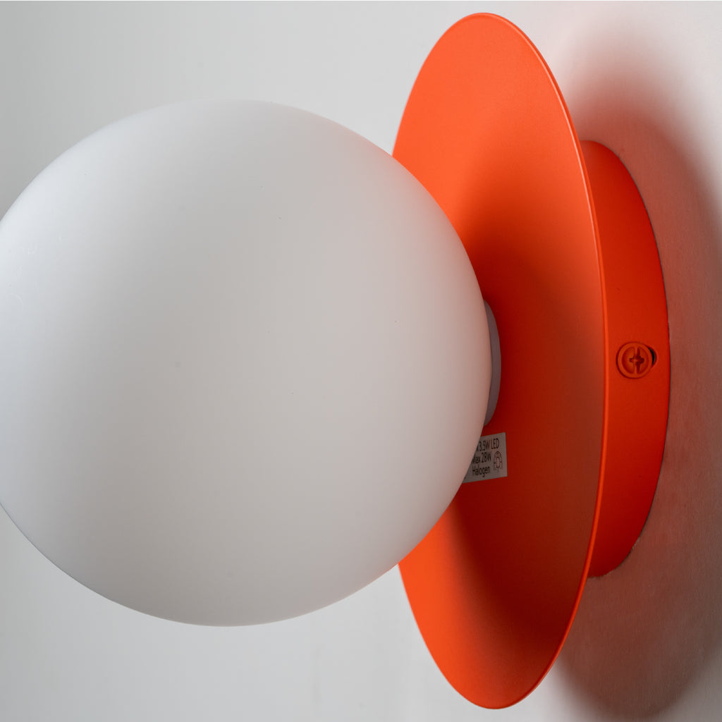 houseof | Opal Disk Wall Light - Orange – About Living