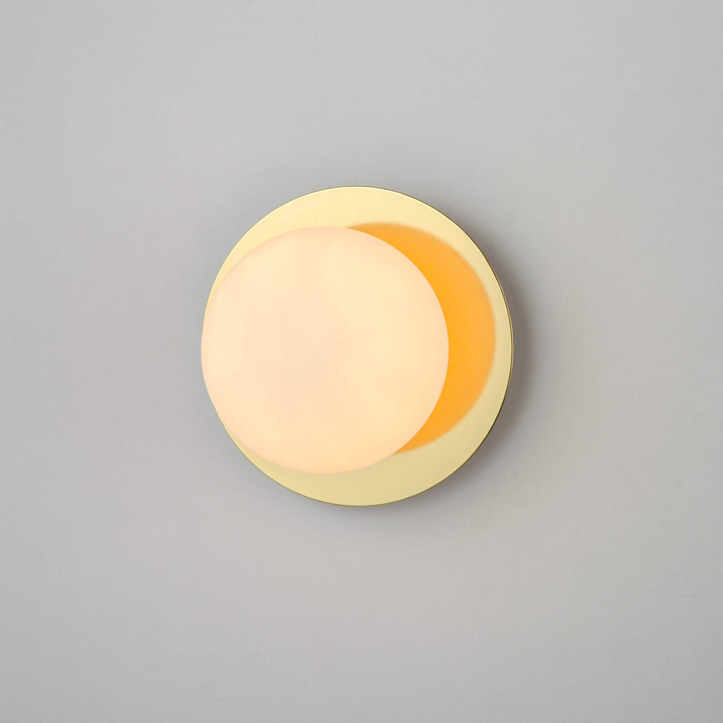 houseof | Opal Disk Wall Light - Brass – About Living