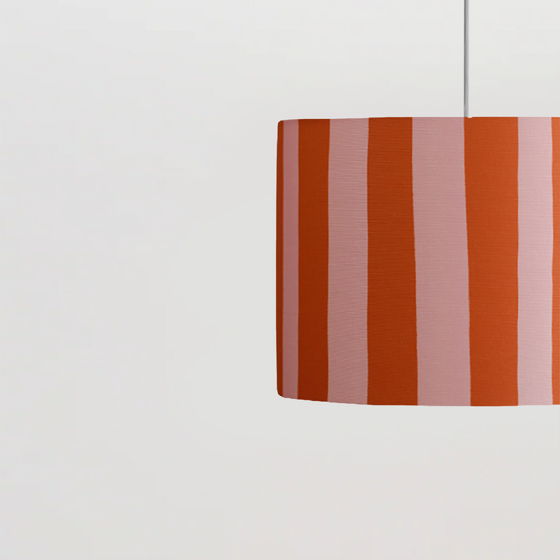 houseof | Striped Lamp Shade - Pink/Orange – About Living