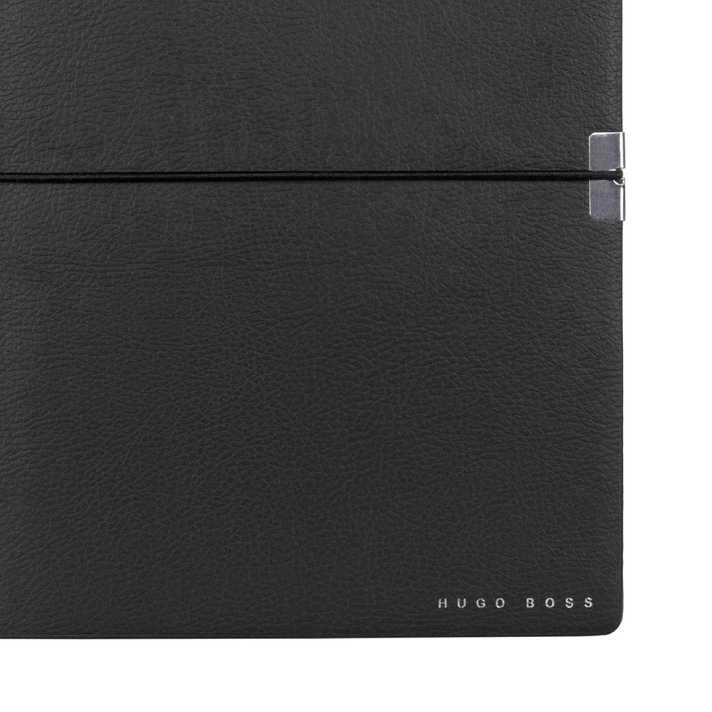 Hugo Boss Elegance Storyline Lined A5 Notebook - Black | About Living