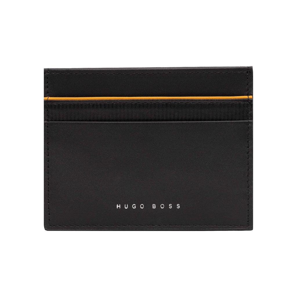 Hugo Boss Gear Matrix Card Holder - Black & Yellow | About Living