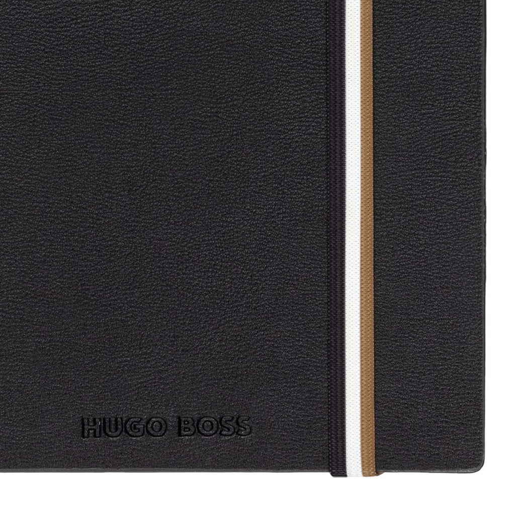 Hugo Boss Essential Iconic Plain A5 Notebook with Tricolour Strap ...