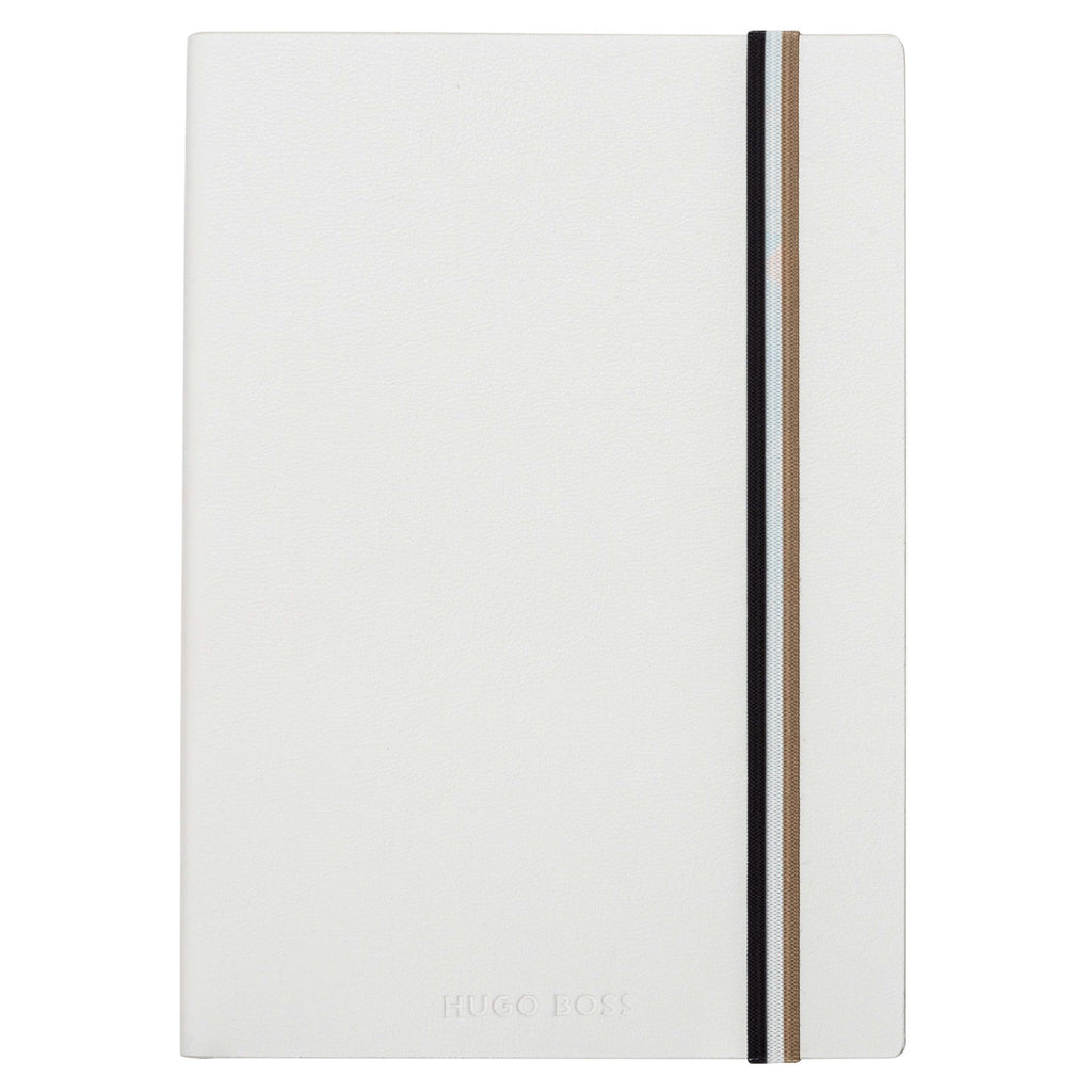 Hugo Boss | Iconic Plain A5 Notebook - White – About Living