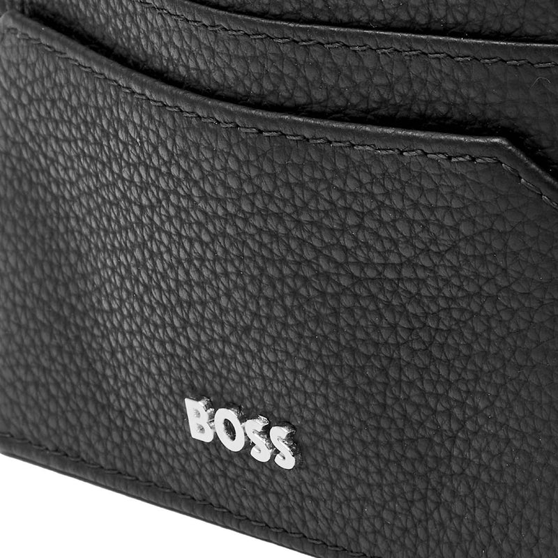 Hugo Boss Men's Classic Grained Card Holder - Black | About Living
