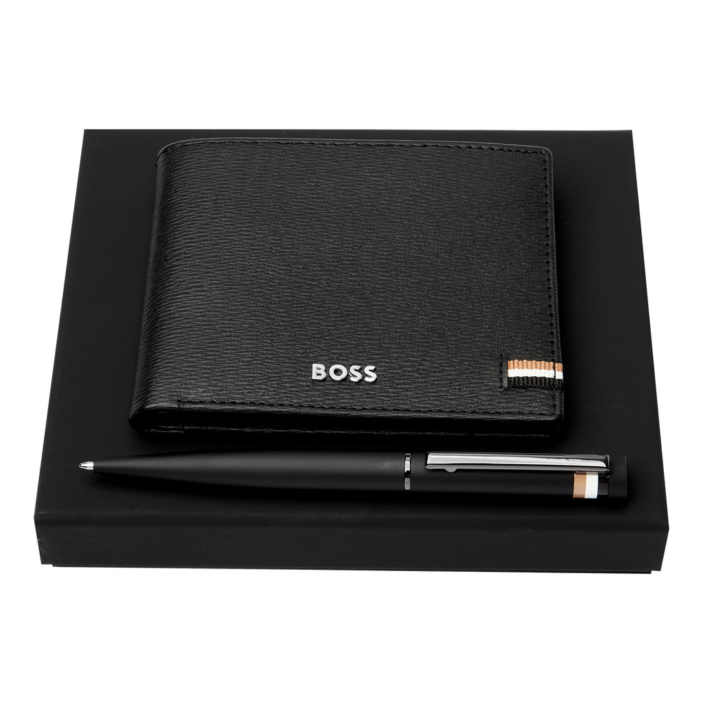 Hugo Boss Men's Iconic Wallet & Ballpoint Pen Gift Box - Black | About ...