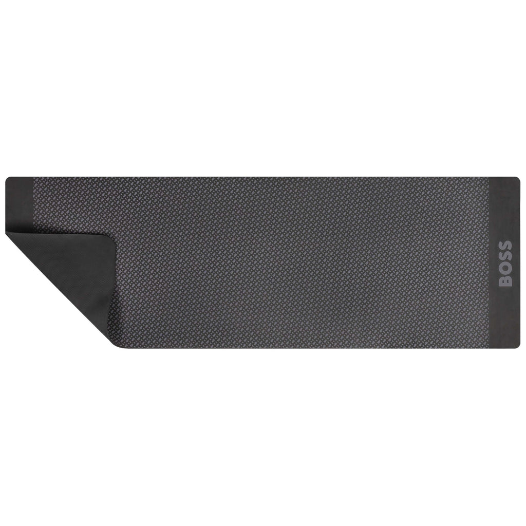 Hugo Boss Monogrammed Yoga Mat with Signature Strap - Dark Grey | About ...