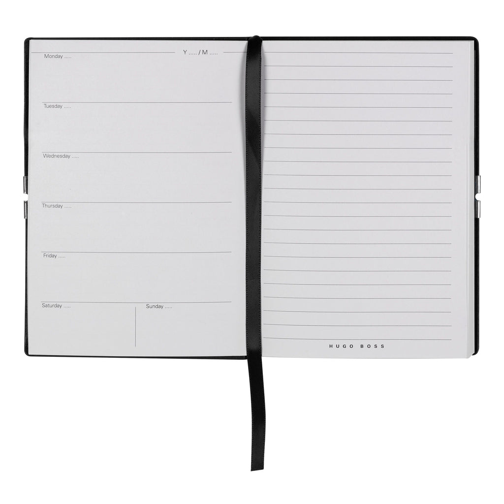 Hugo Boss | Elegance Storyline A6 Agenda Notebook - Black – About Living