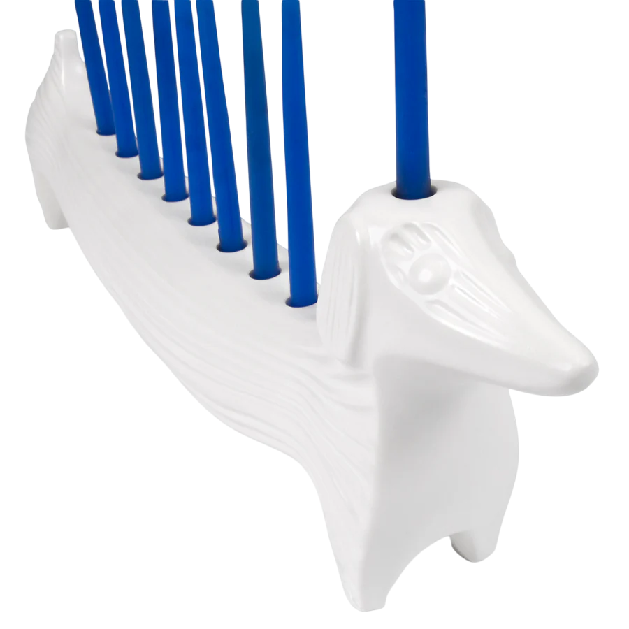 Jonathan Adler | Dachshund Menorah - White (38cm) – About Living