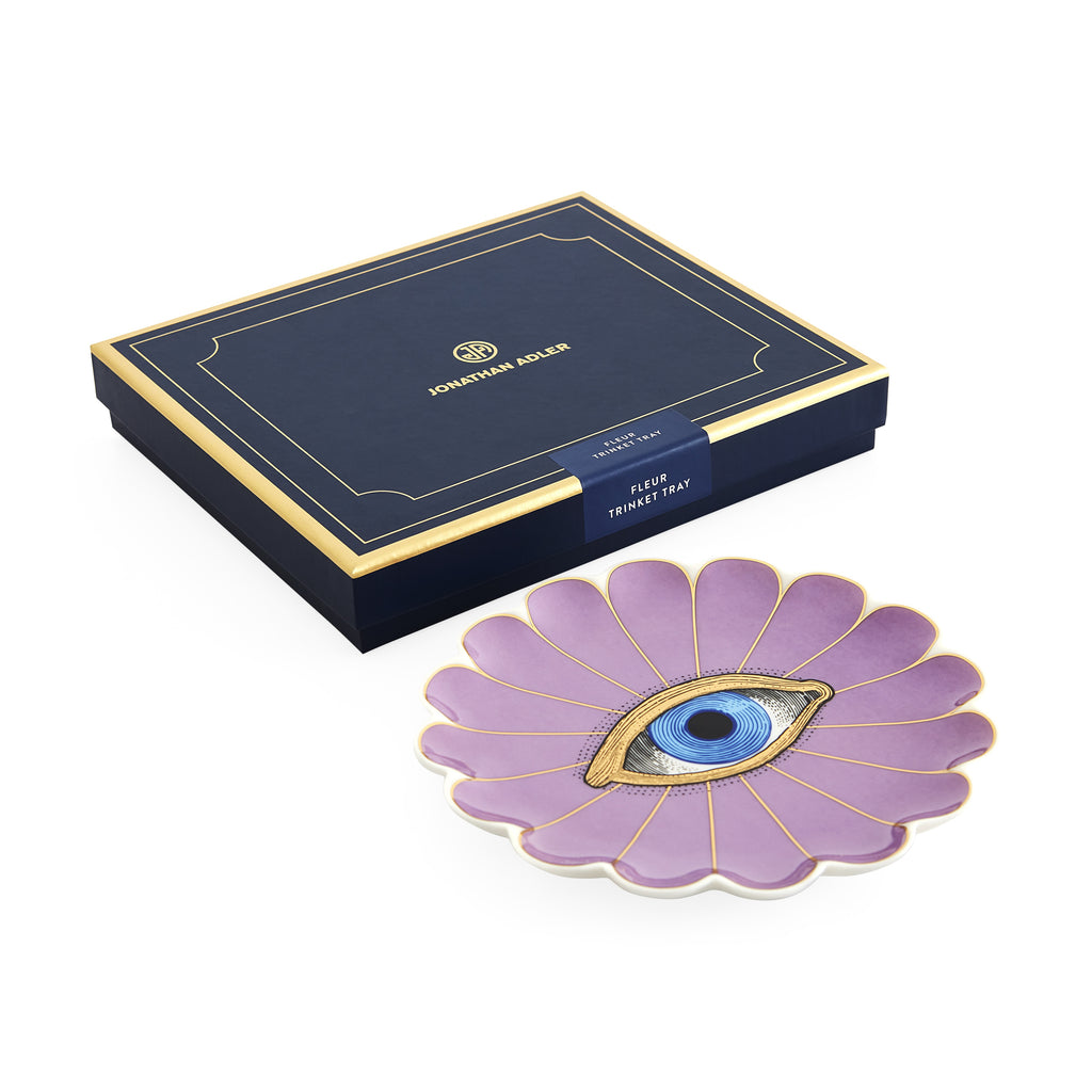 Jonathan Adler Purple Fleur Eye Trinket Tray | About Living