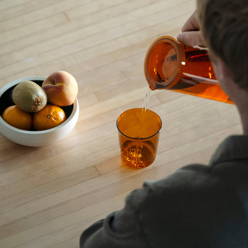 Kinto CAST Water Glass - Amber (250ml) | About Living