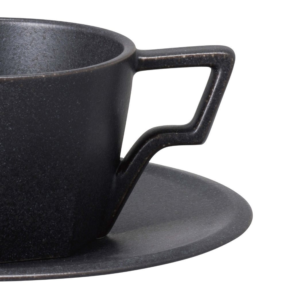 Kinto OCT Cup & Saucer - Black (220ml) | About Living