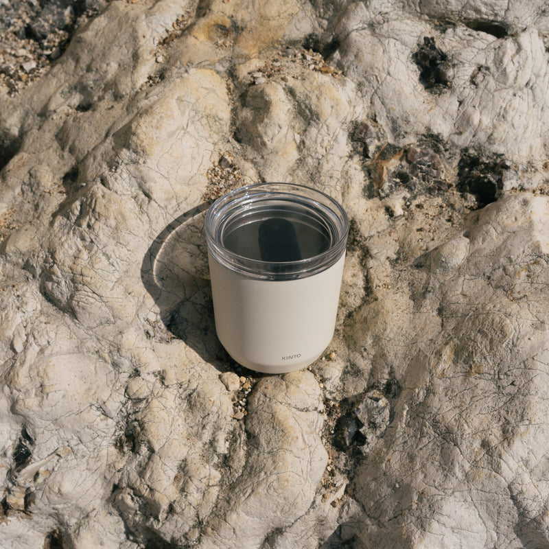 Kinto TO GO Tumbler with Plug - White (240ml) | About Living