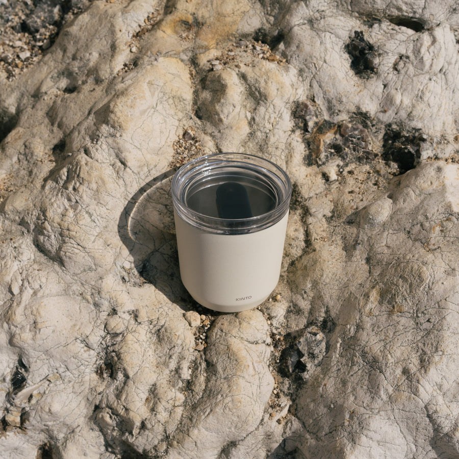Kinto TO GO Tumbler with Plug - White (240ml) | About Living