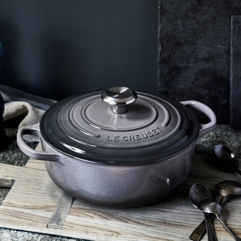Le Creuset Cast Iron Sauteuse Pan - Flint (24cm) | About Living