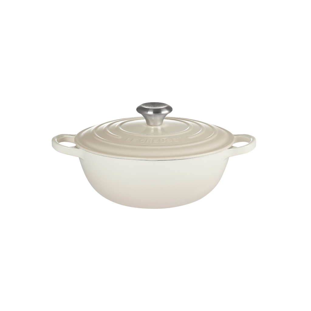 Le Creuset Signature Cast Iron Soup Pot - Meringue (24cm) | About Living