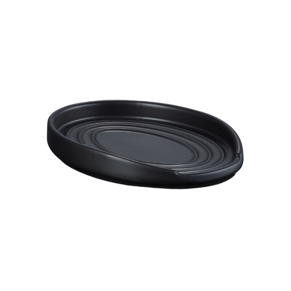 Le Creuset Stoneware Oval Spoon Rest - Black | About Living