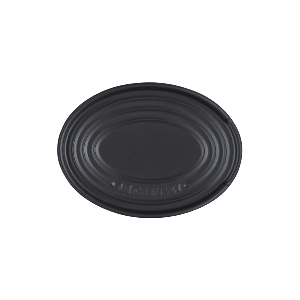 Le Creuset Stoneware Oval Spoon Rest - Black | About Living
