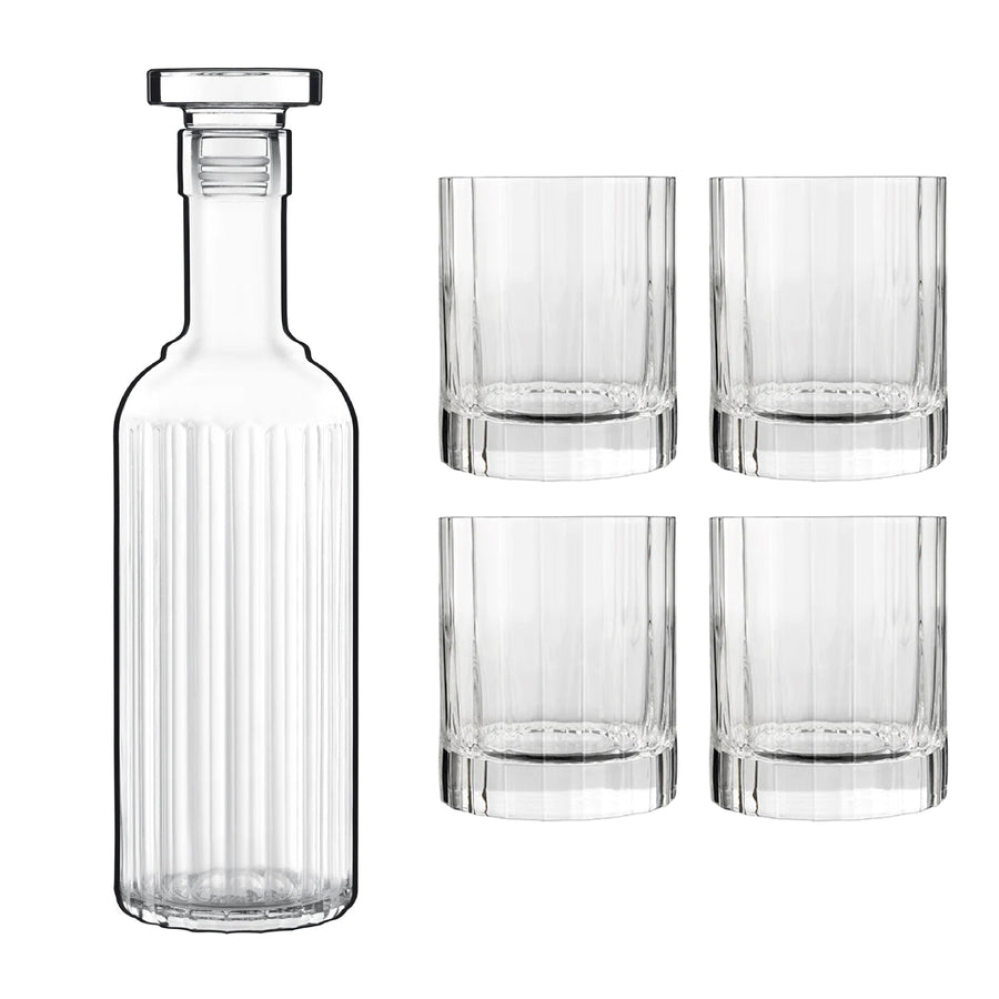 Luigi Bormioli Bach Whisky Glasses with Decanter - Set of 5 | About Living