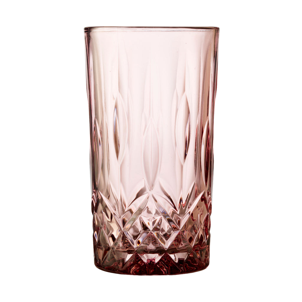 Lyngby Glass Set of 4 Sorrento Highball Glasses - Pink (38cl) | About ...