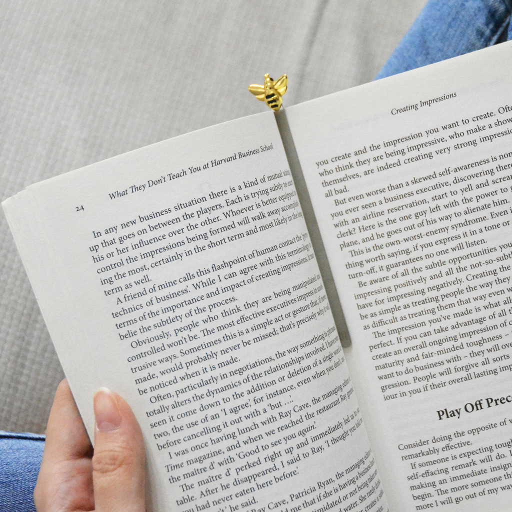Buy Metalmorphose Bee Bookmark | Black & Gold | About Living