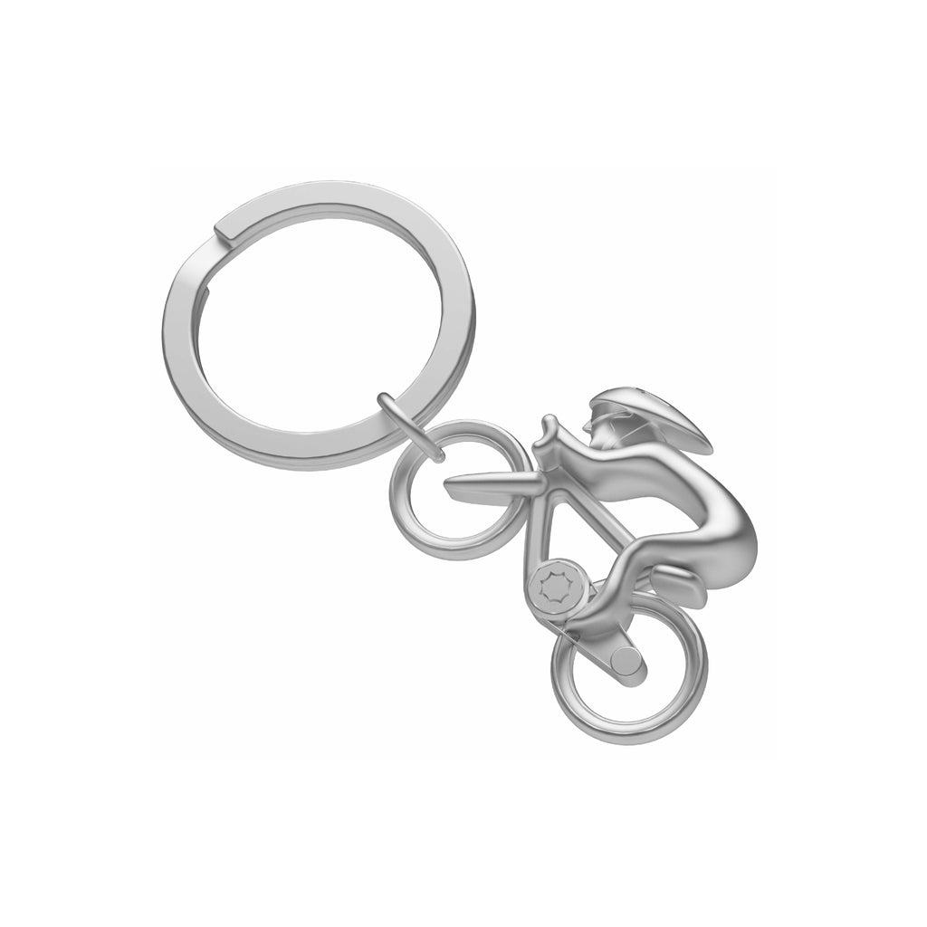 Buy Metalmorphose Silver Cyclist Keyring | About Living